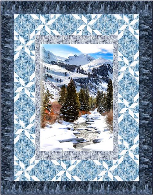 Snowflake Mountain , , Hoffman California Fabrics
