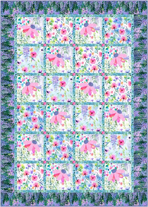 Cone and Wisteria Flowers , , Hoffman California Fabrics