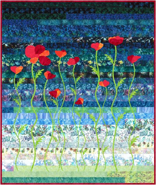 Tall Poppies , , Hoffman California Fabrics