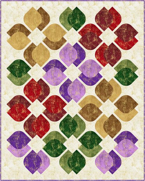 Floating Flowers (Brilliance) , , Hoffman California Fabrics