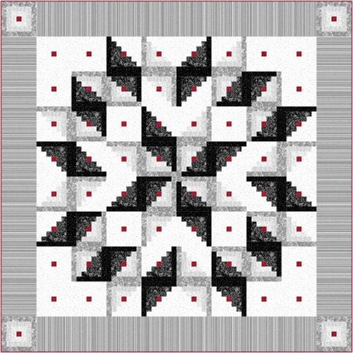 Log Cabin Carpenter Star , , Hoffman California Fabrics