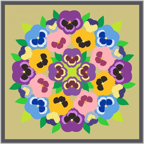 Pansy Patch , , Hoffman California Fabrics